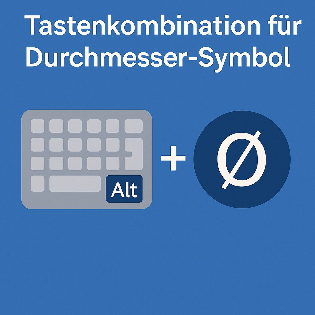 Tastenkombination für Durchmesser-Symbol - Computer Blog